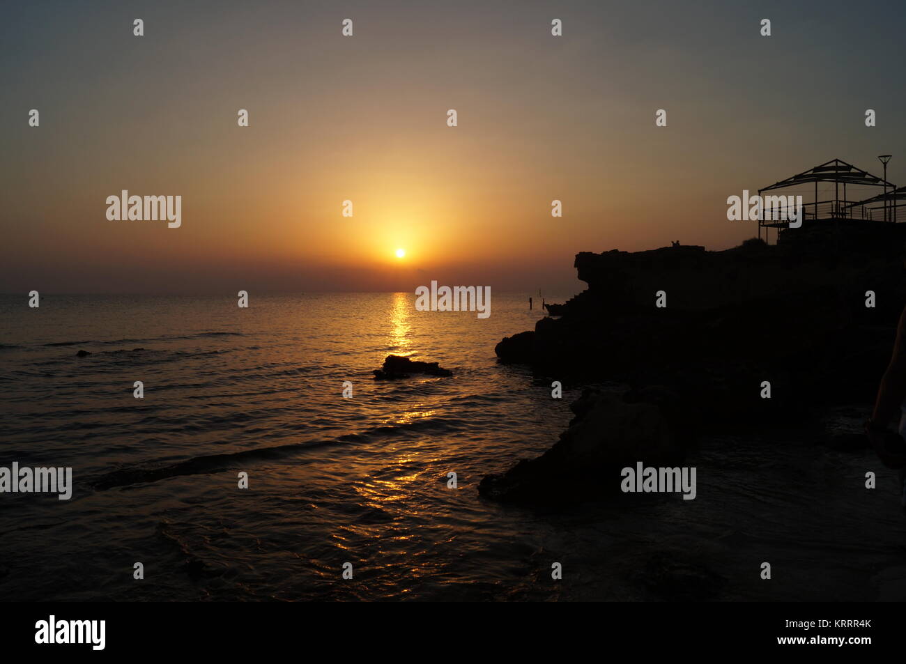 sunrise taken in Cyprus with silhouette Stock Photo - Alamy