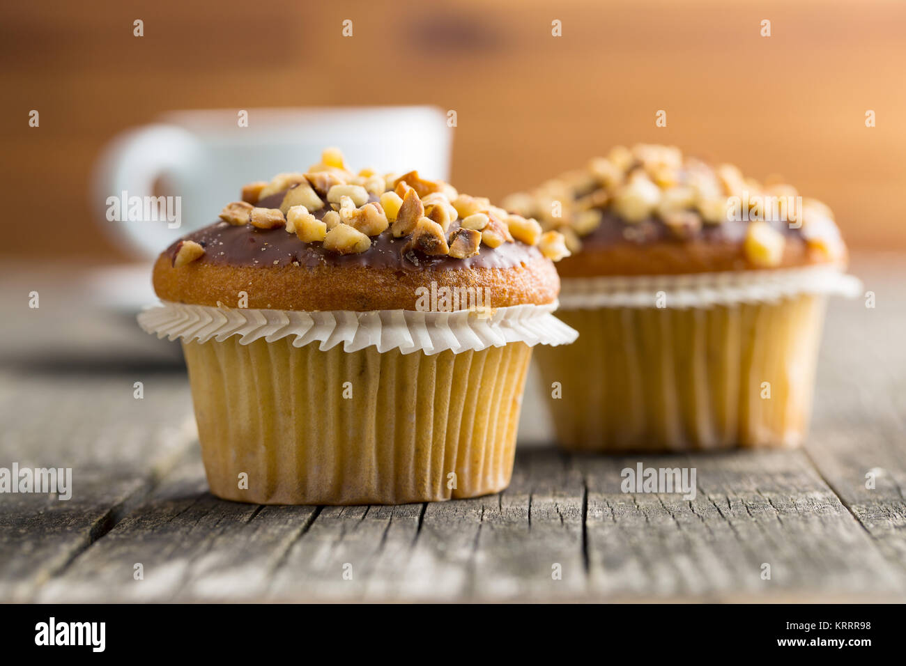 Sweet hazelnut muffins Stock Photo - Alamy