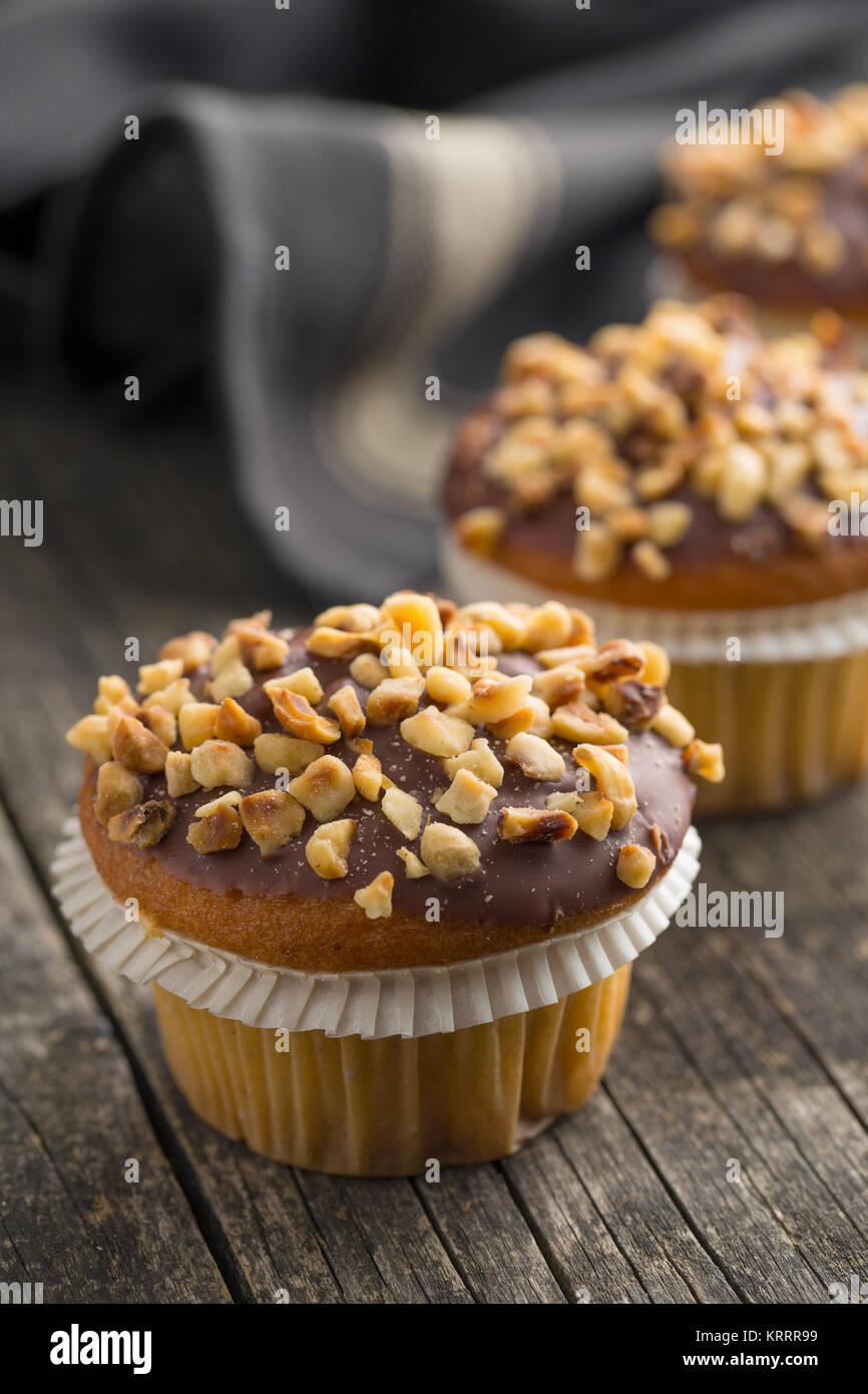 Sweet hazelnut muffins Stock Photo - Alamy