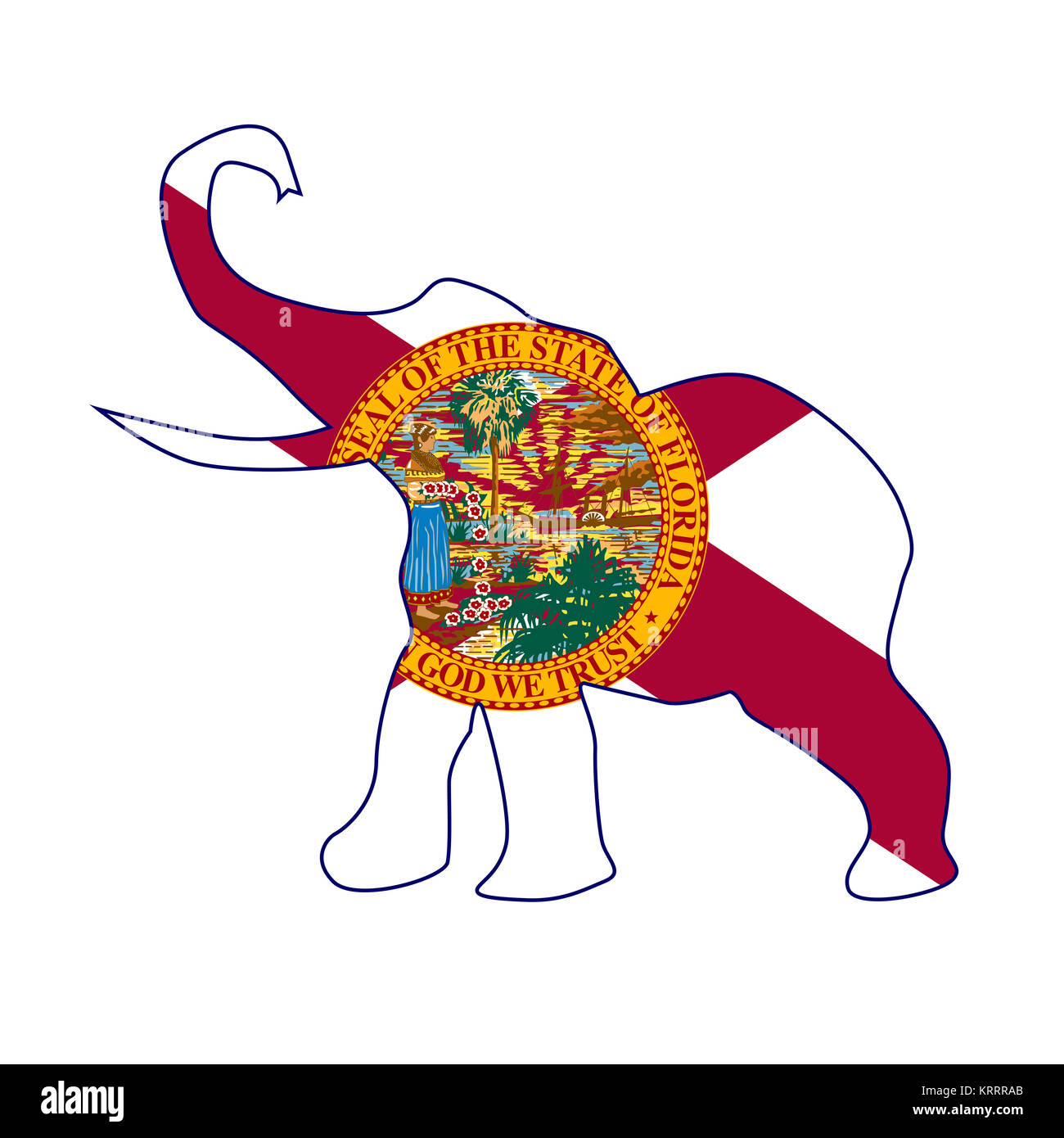 Florida Republican Elephant Flag Stock Photo - Alamy