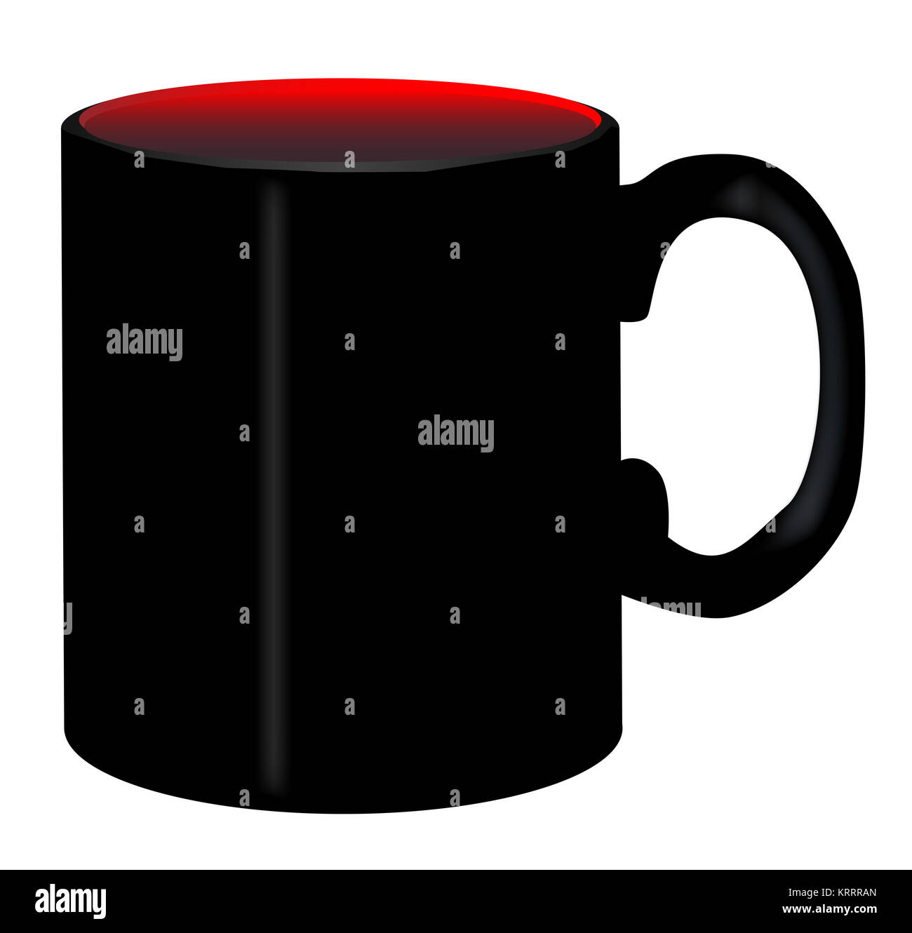 Plain Black Coffee Mug Stock Photo - Alamy