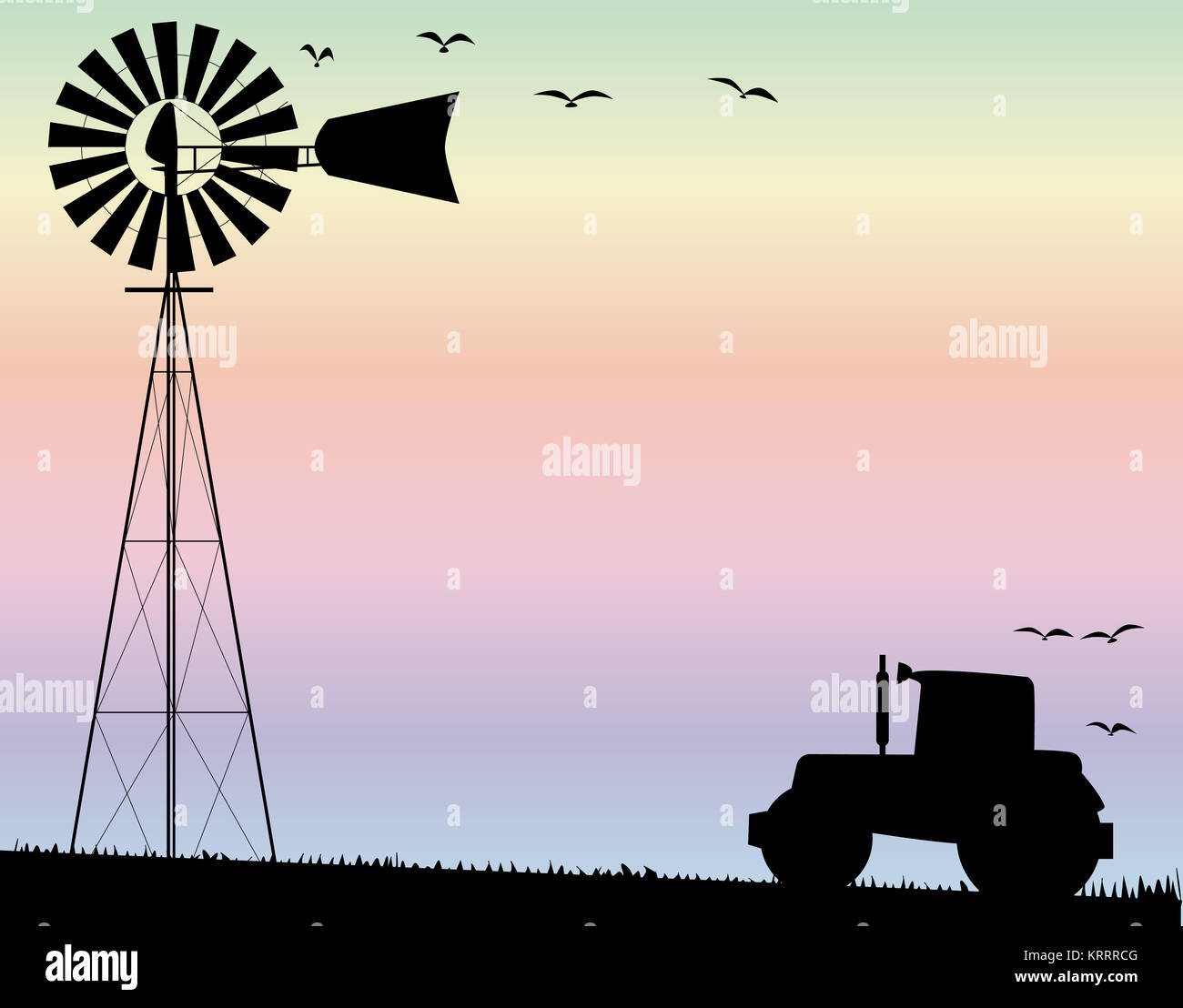 Farm Morning Sky Stock Photo - Alamy