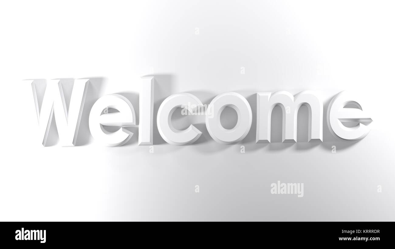 Welcome white hi-res stock photography and images - Alamy