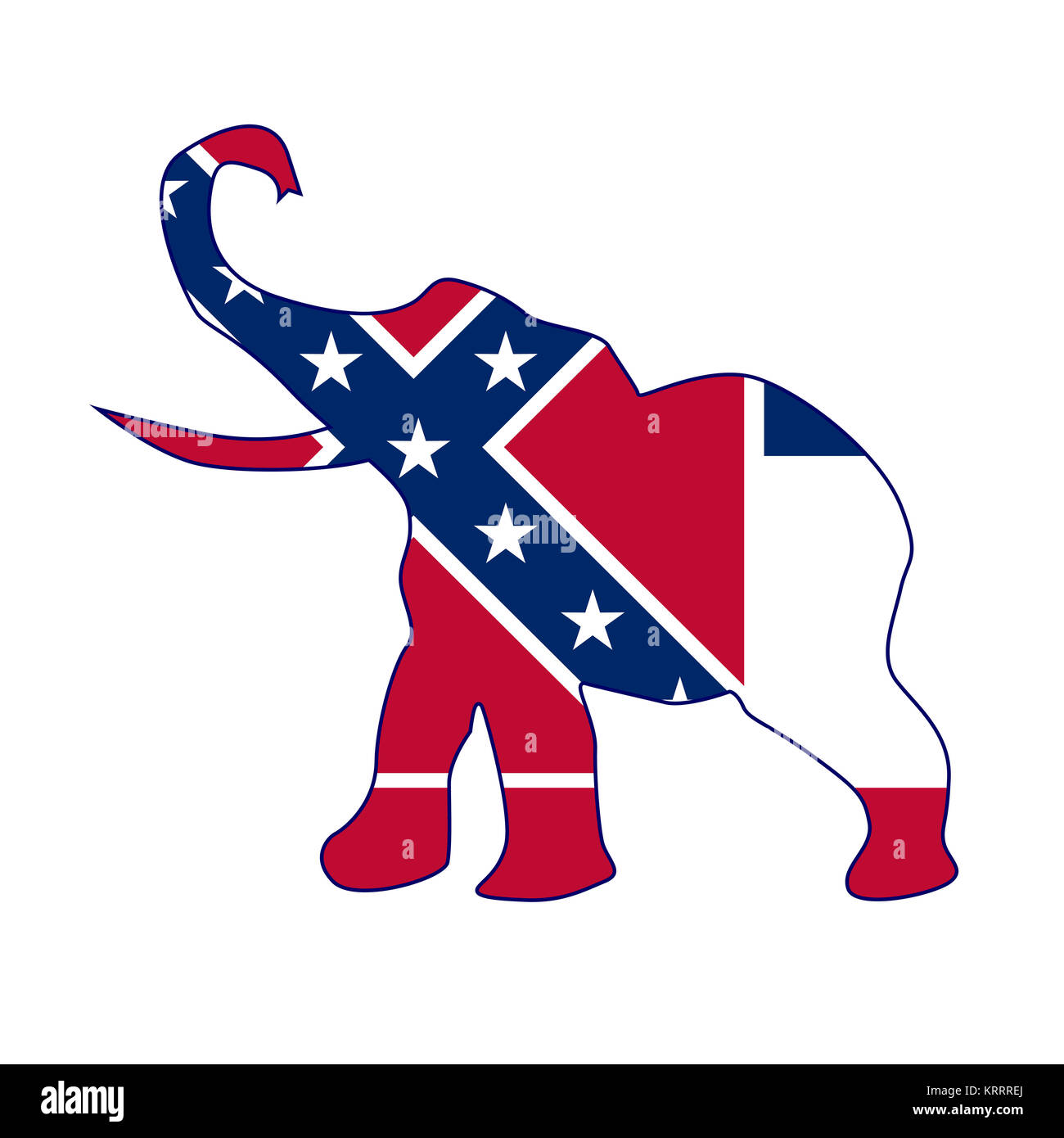 Elephant american flag hi-res stock photography and images - Alamy