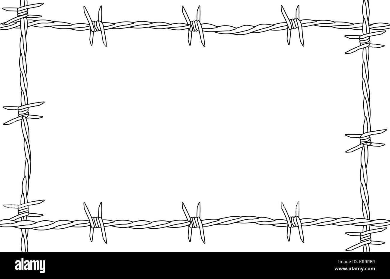 Barbed Wire Copy Space Stock Photo - Alamy