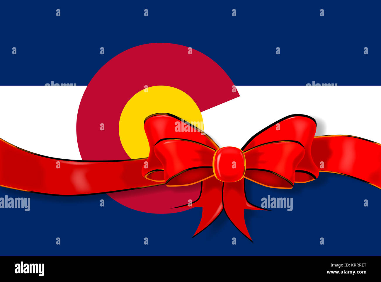 Colorado State Flag ribbon Stock Photo - Alamy