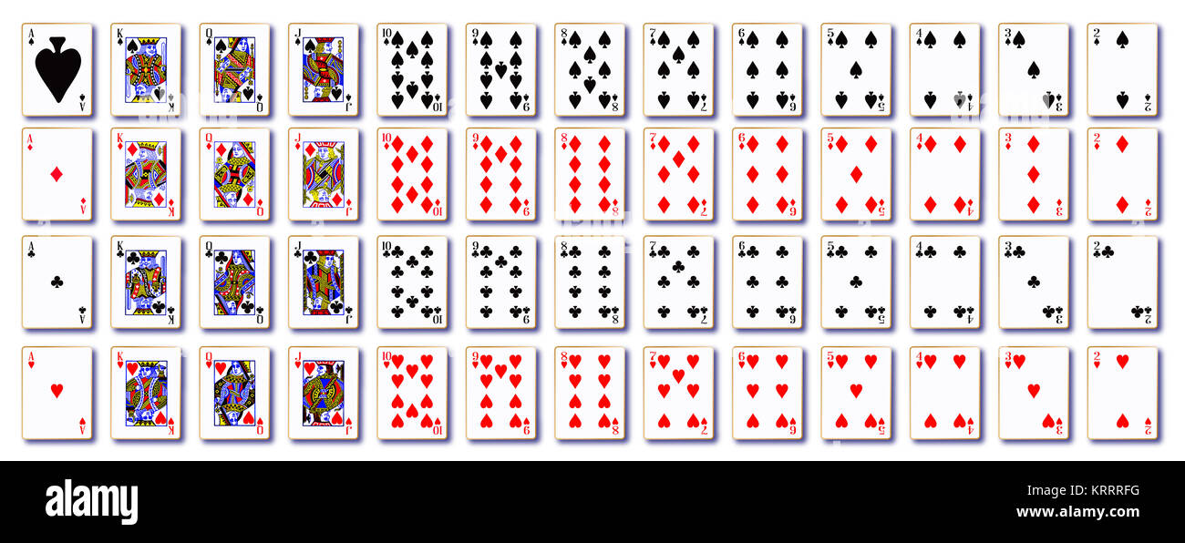 Pack of Cards On White Stock Photo - Alamy