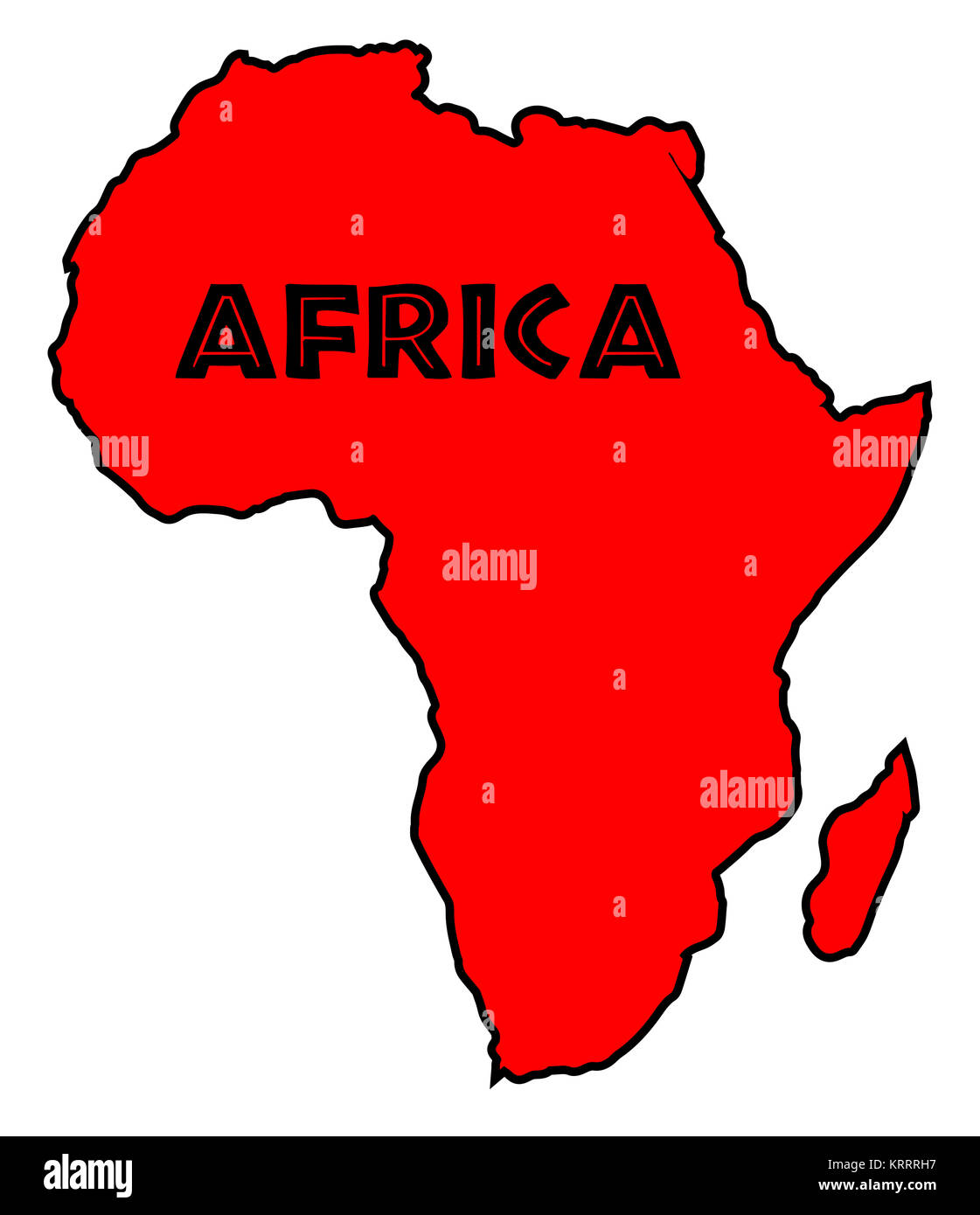 Africa map Cut Out Stock Images & Pictures - Alamy