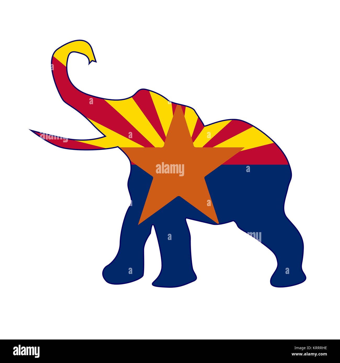 Arizona Republican Elephant Flag Stock Photo - Alamy