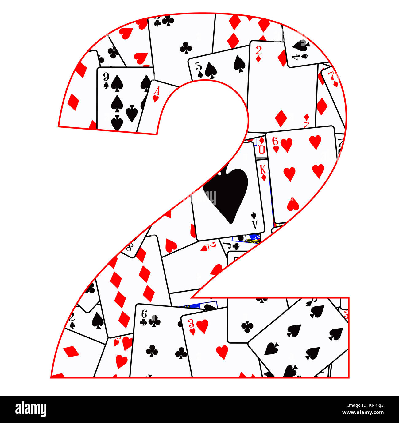 Playing cards casino two Cut Out Stock Images & Pictures - Alamy