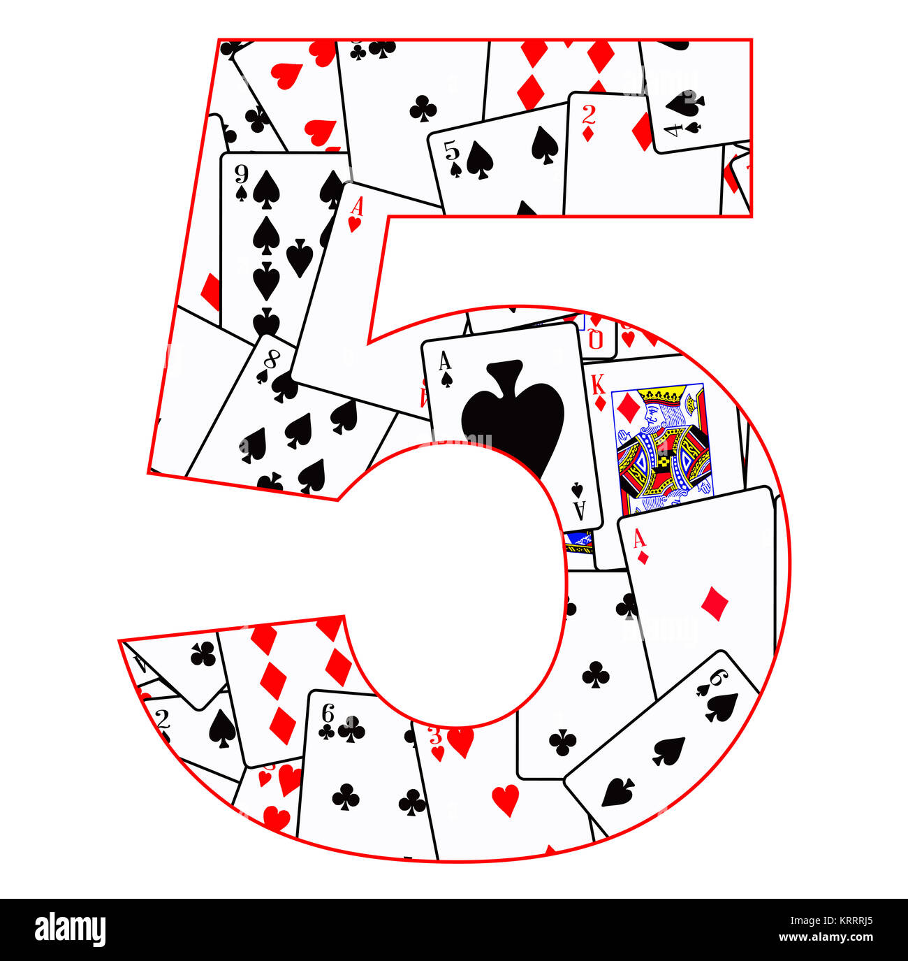 Number Five Cards Stock Photo - Alamy