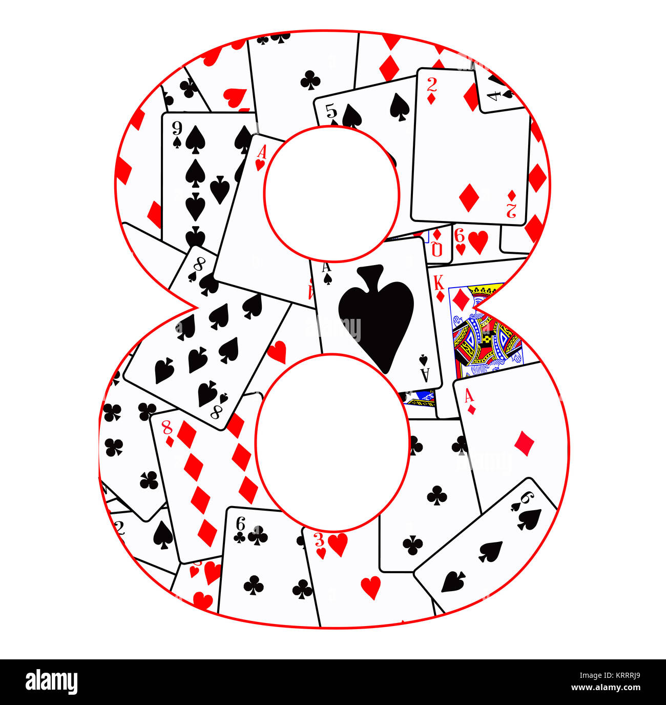 Number Eight Cards Stock Photo - Alamy