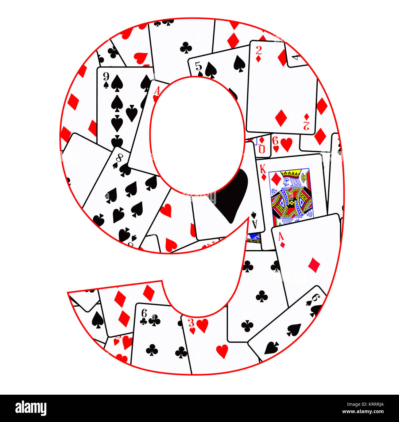 Number Nine Cards Stock Photo - Alamy