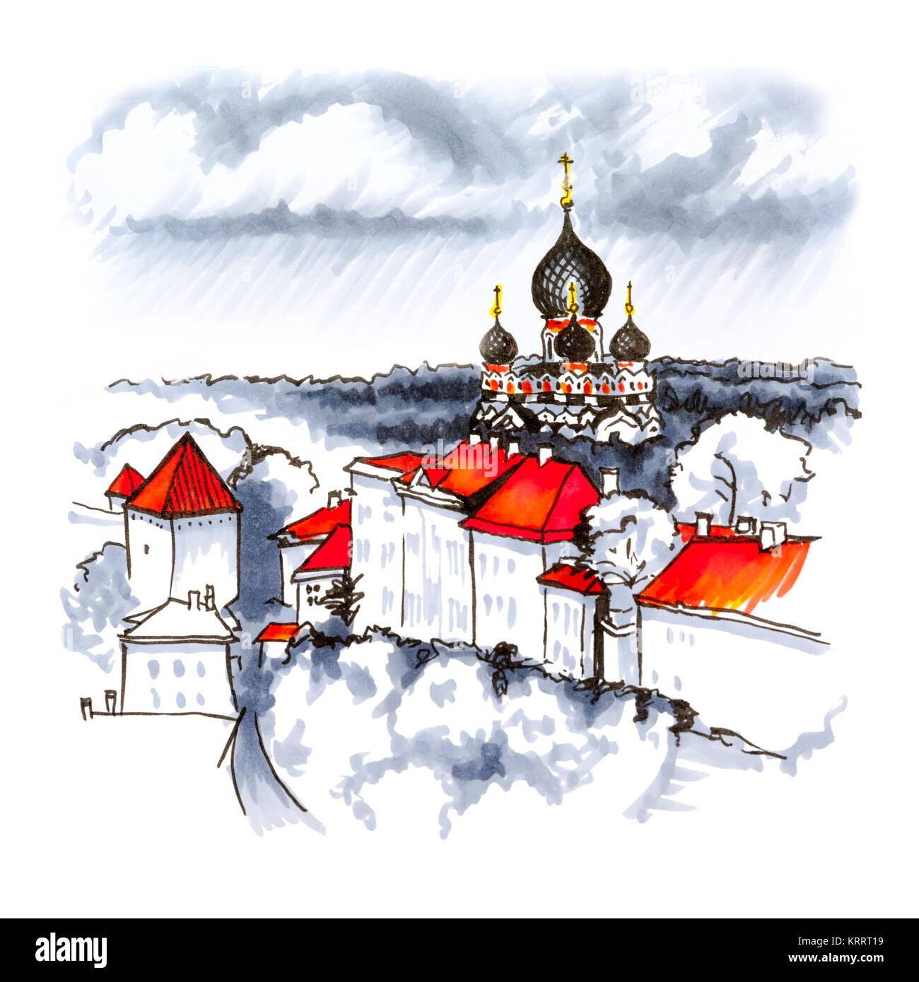 Aerial view famous church landmark Cut Out Stock Images & Pictures - Alamy