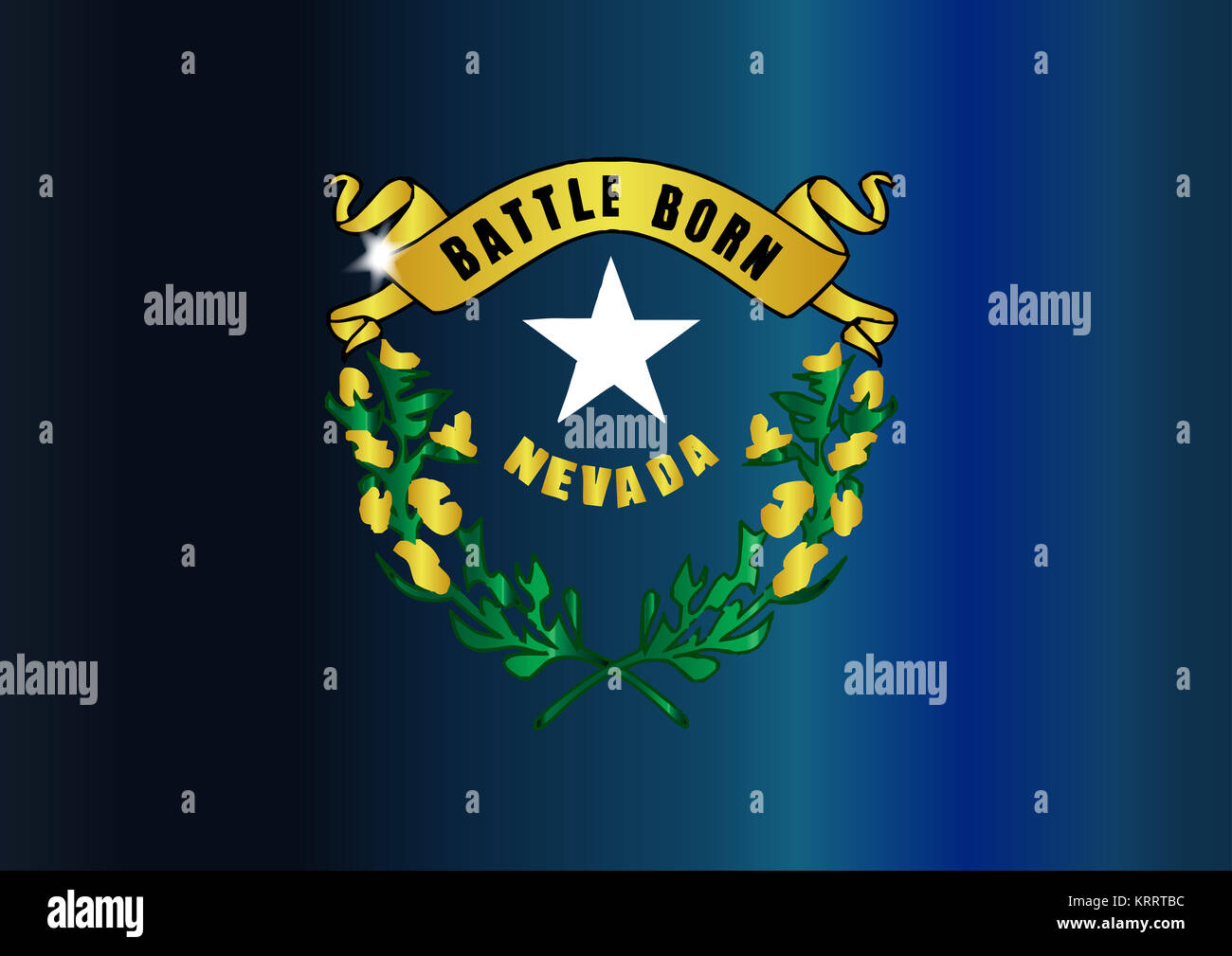 Nevada Flag Icon Stock Photo - Alamy