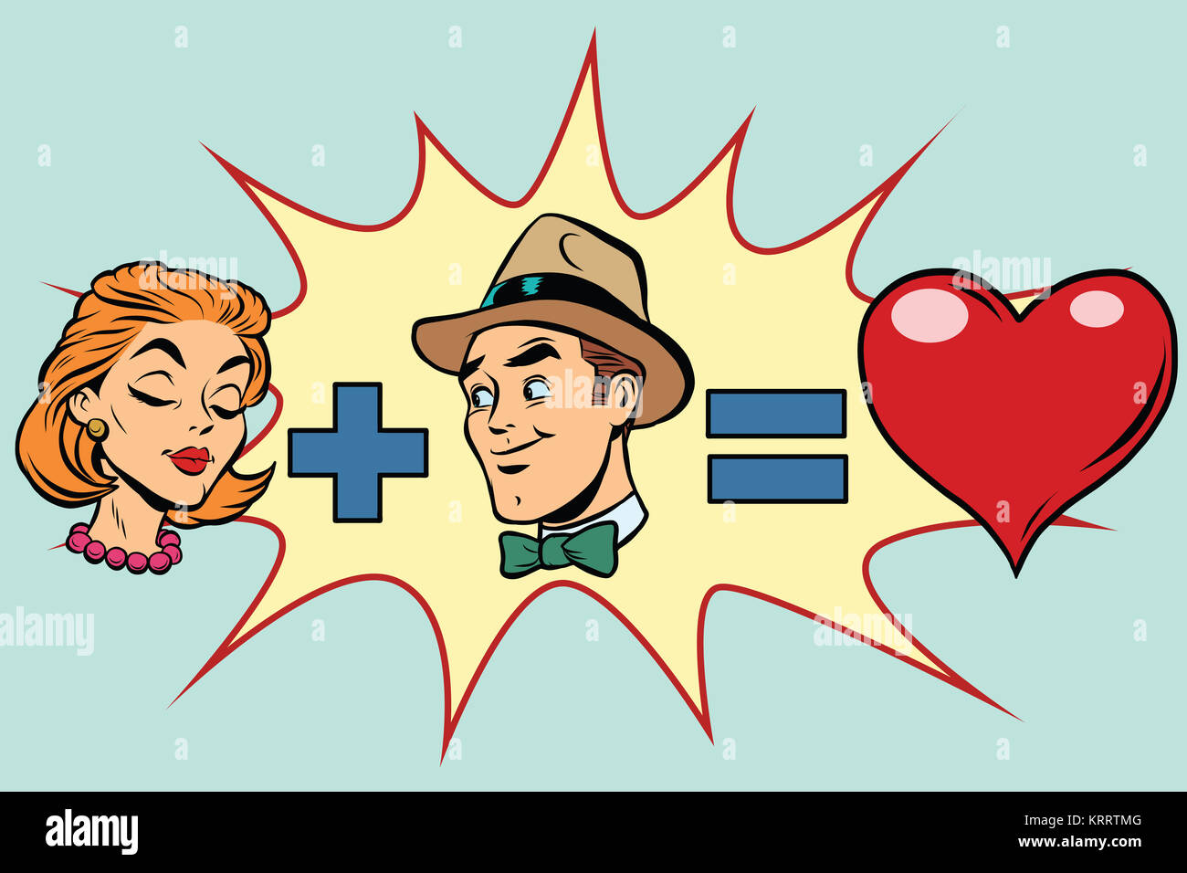 Man plus woman equal love Stock Photo - Alamy