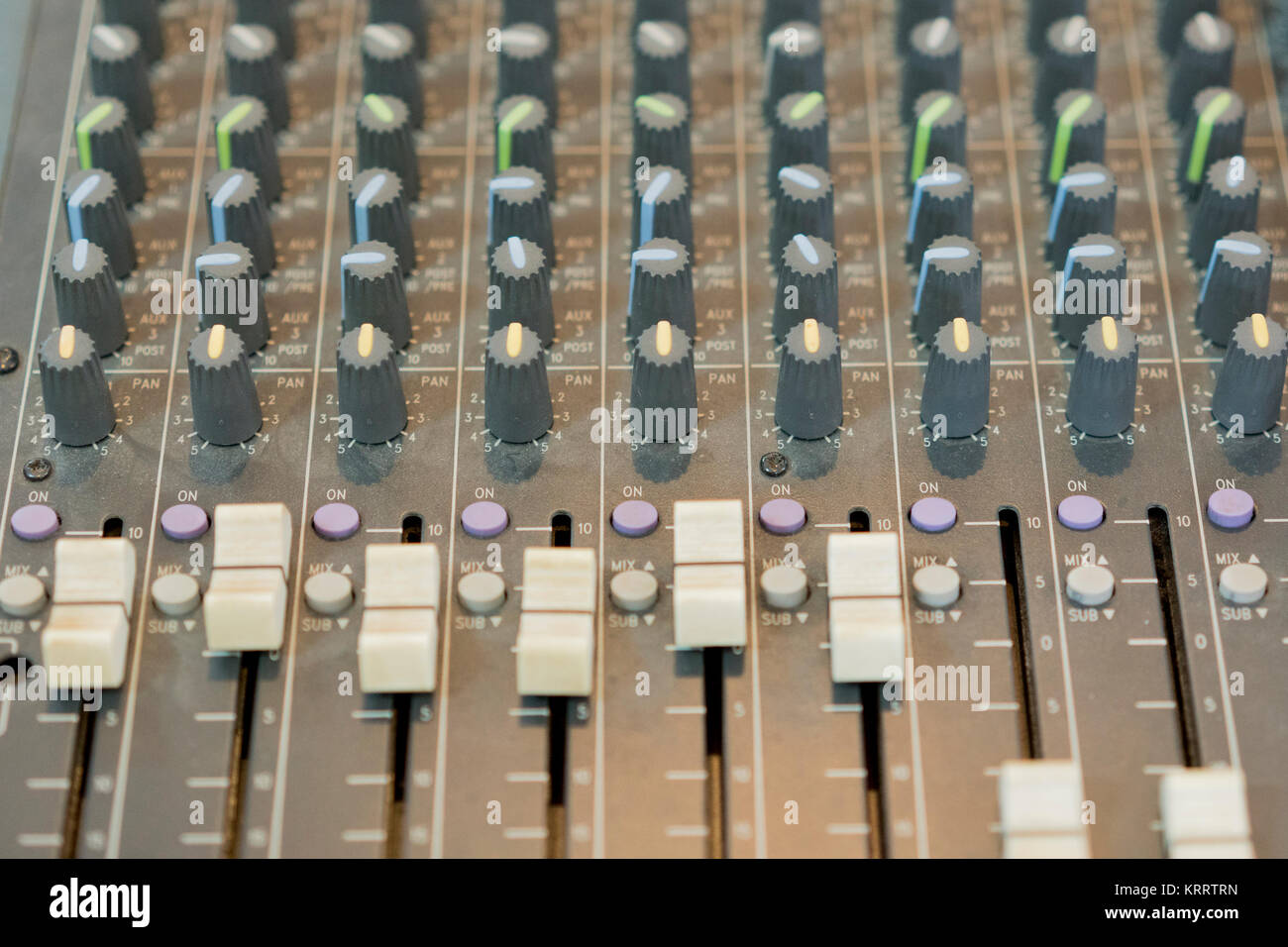 sound music mixer control panel Stock Photo - Alamy