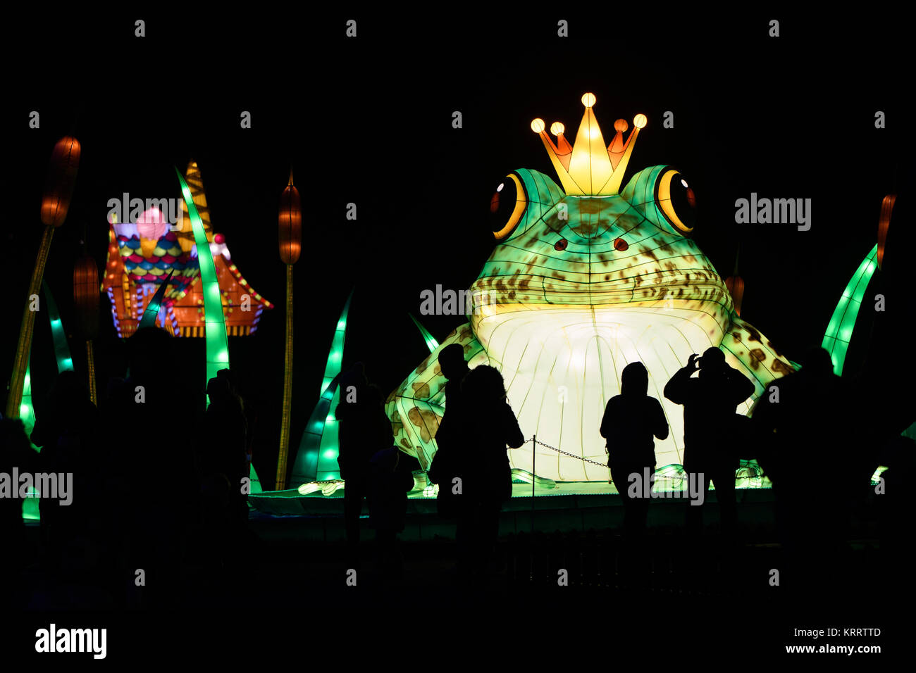 Lanterns on display for the Festival of Light at Longleat 2017 Stock ...