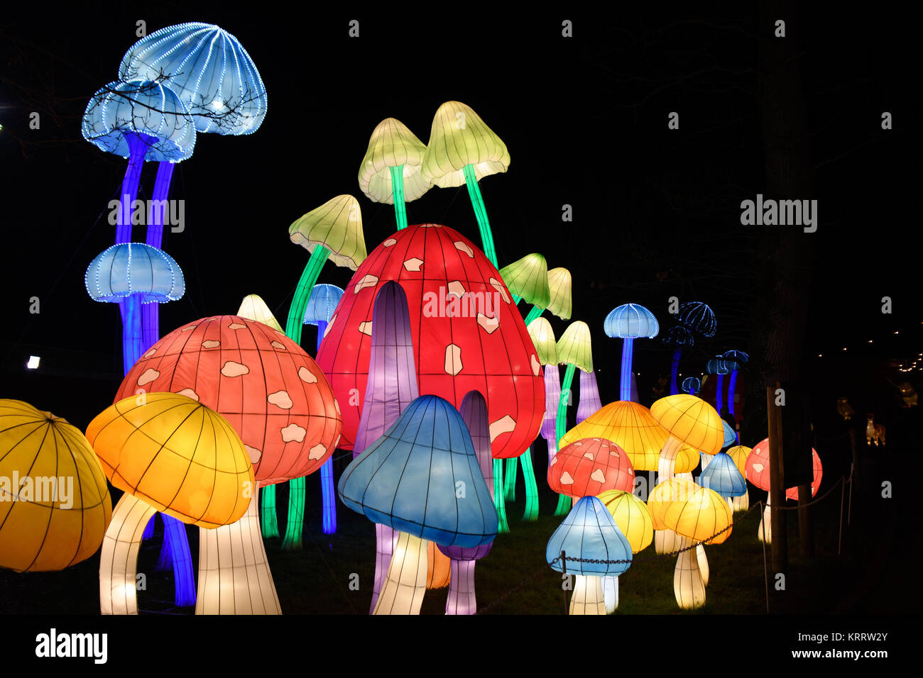 Lanterns on display for the Festival of Light at Longleat 2017 Stock ...