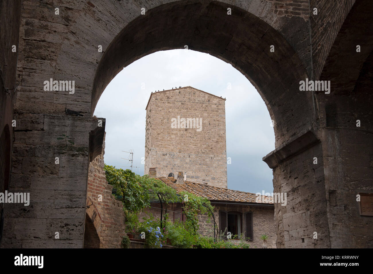 Medieval towers from XIII century Torre dei Becci in Historic Centre of ...