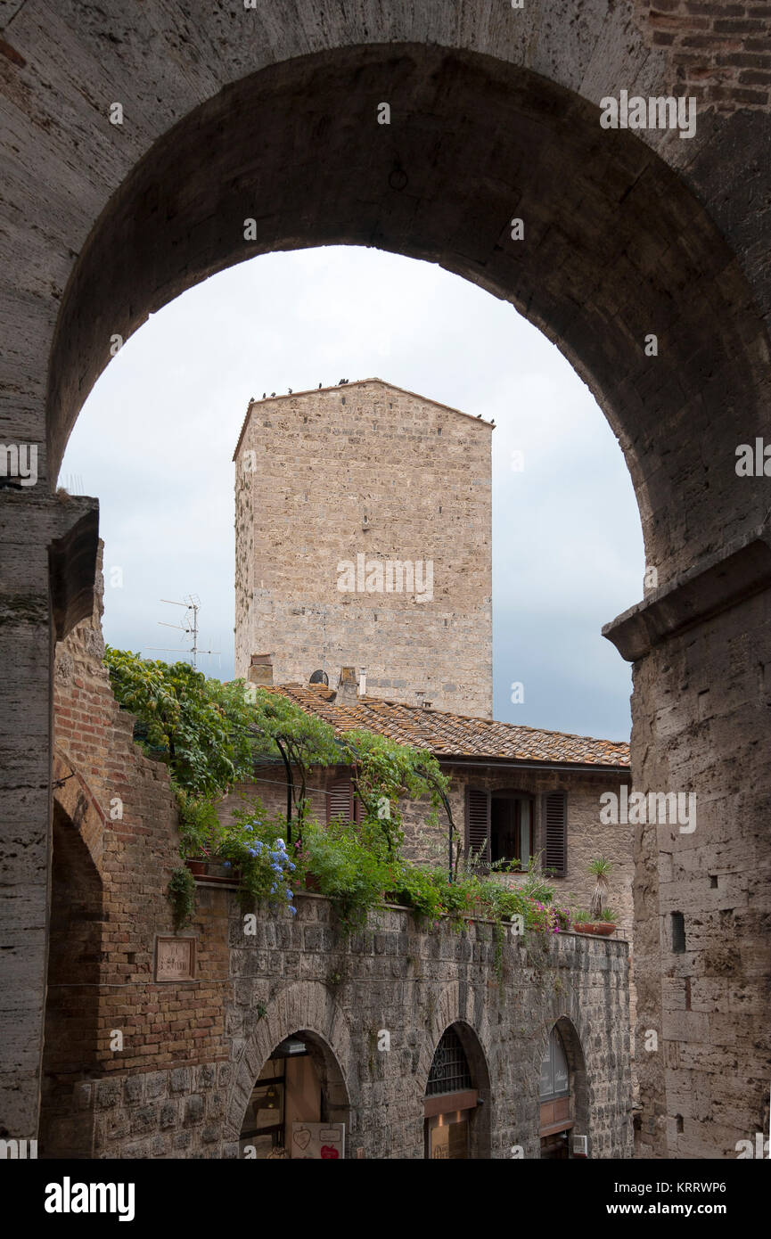 Medieval towers from XIII century Torre dei Becci in Historic Centre of ...