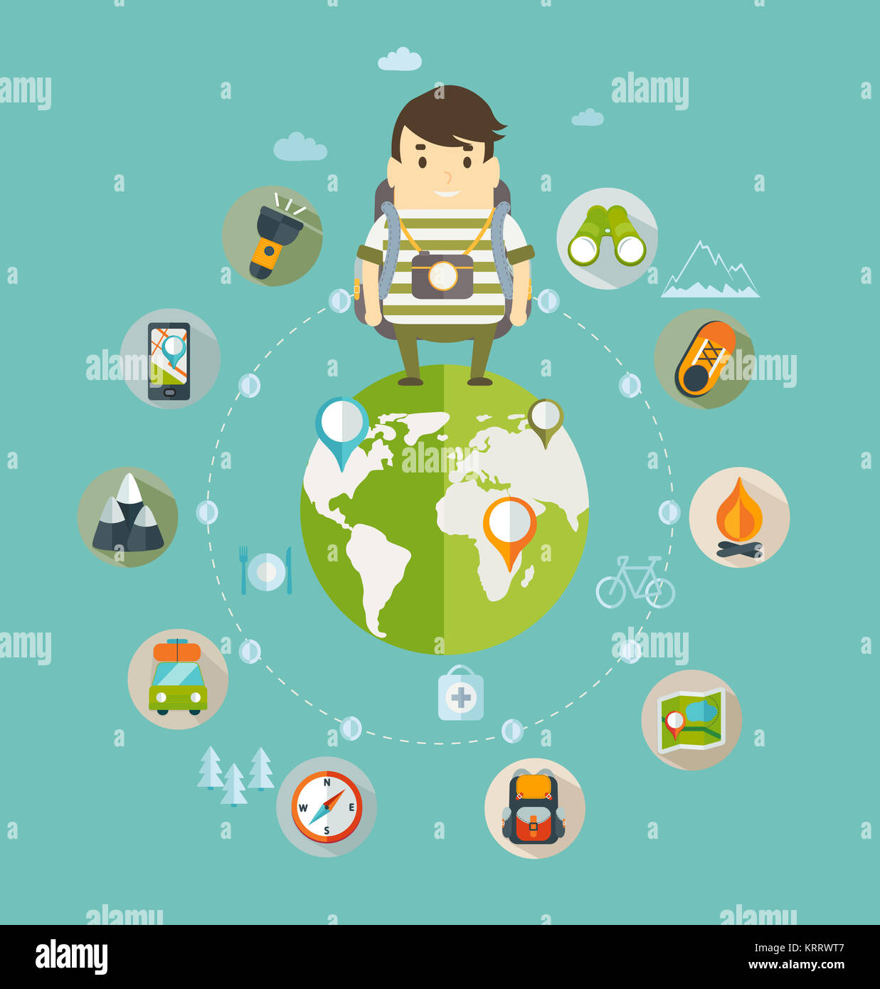 Travelling concept, vector Stock Photo - Alamy