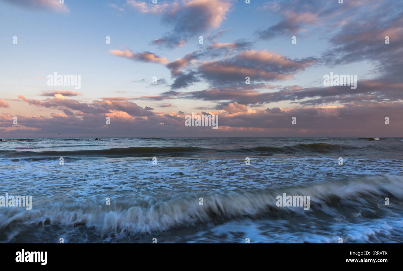 Italian maritime landscape (sunset on the beach Stock Photo - Alamy