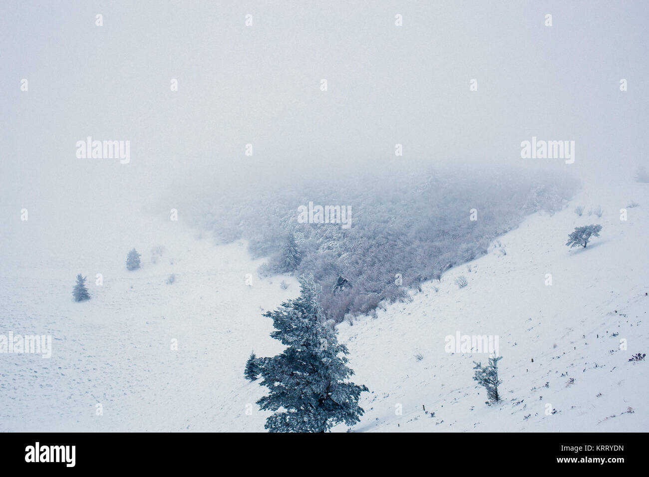 Snow moutain landscape during winter Stock Photo - Alamy