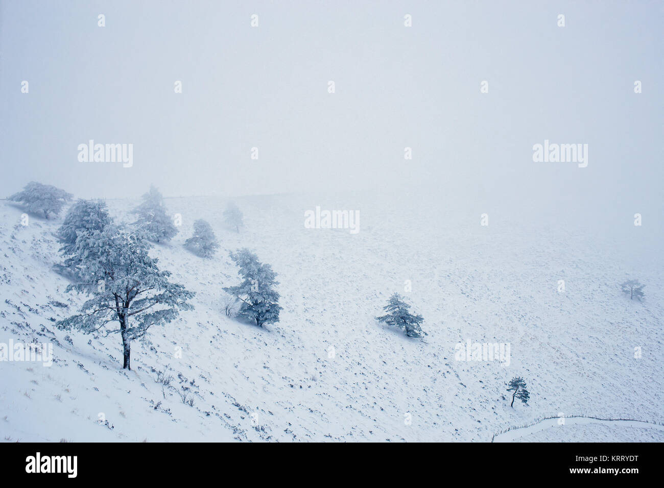 Snow moutain landscape during winter Stock Photo - Alamy