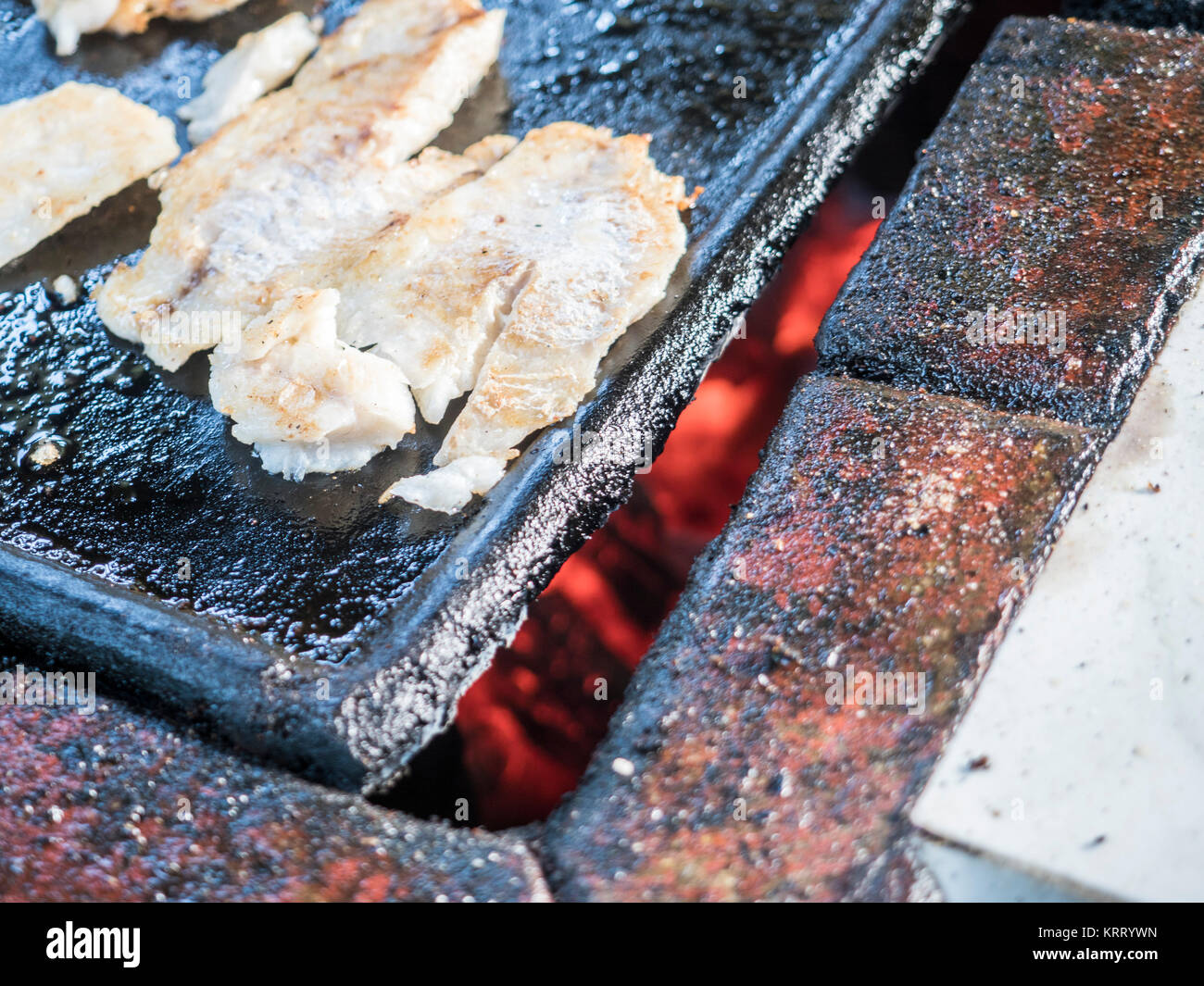 cuban cuisine grill red snapper Stock Photo - Alamy