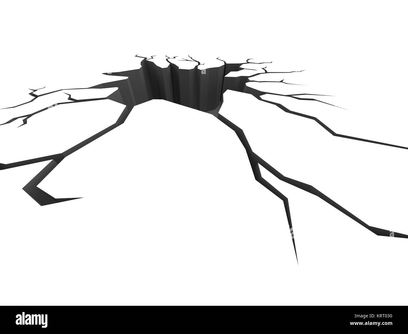 Ground crack isolated on white Stock Photo - Alamy