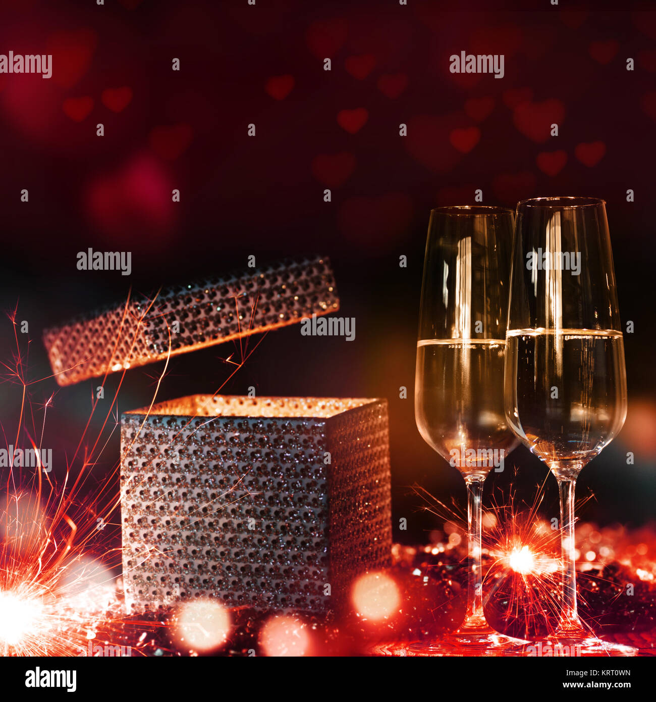 surprise for valentines day Stock Photo - Alamy