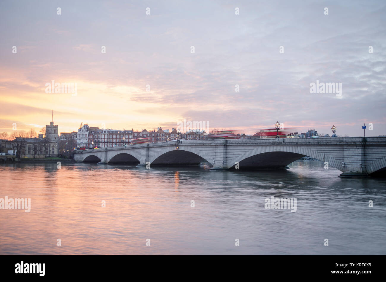 Putney Bridge in south west London linking Putney and Fulham Stock ...