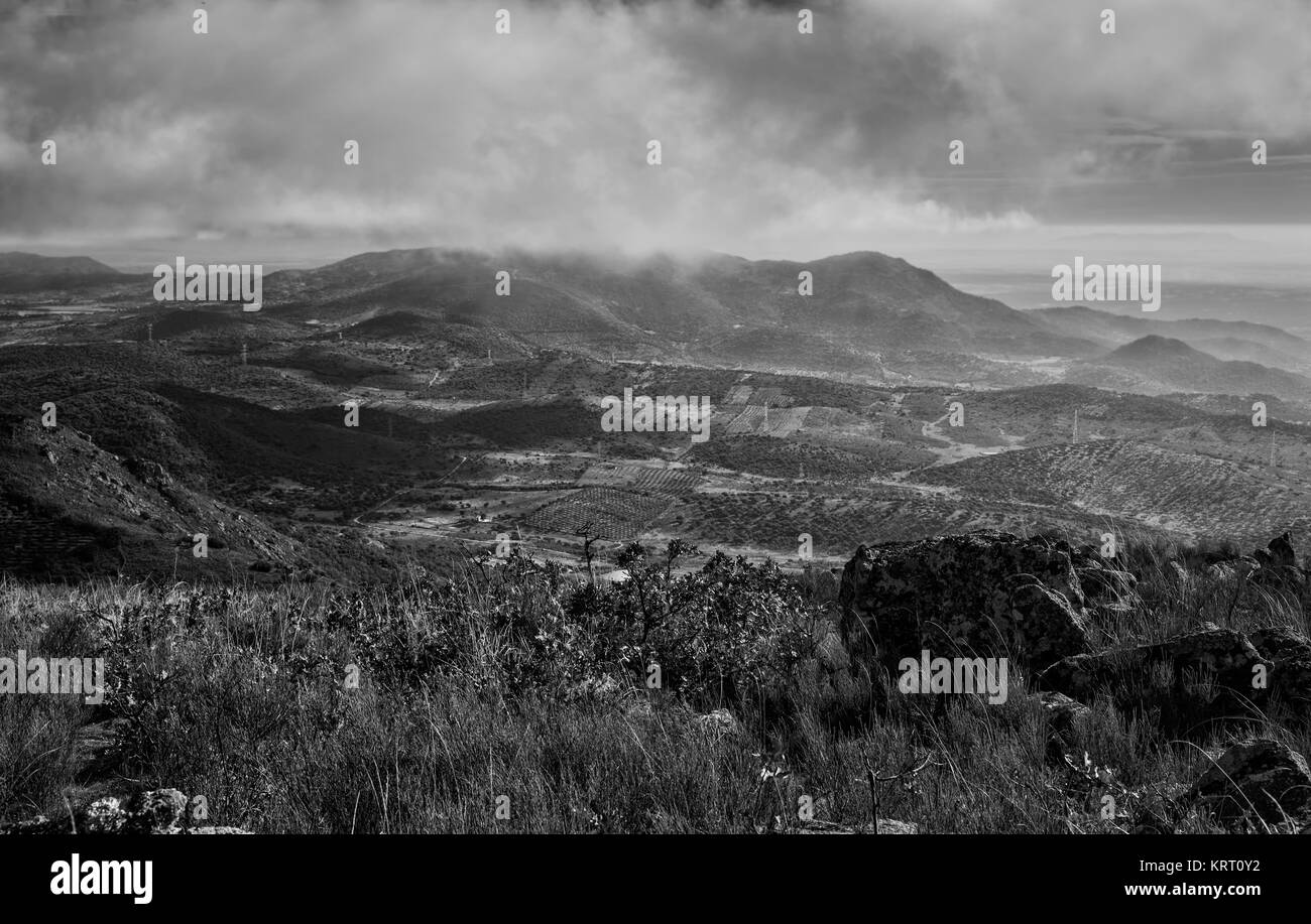 Landscape photographed in Montanchez. Spain Stock Photo - Alamy