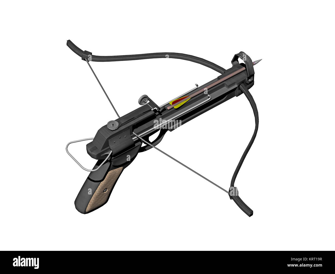 taut crossbow released with arrow Stock Photo - Alamy