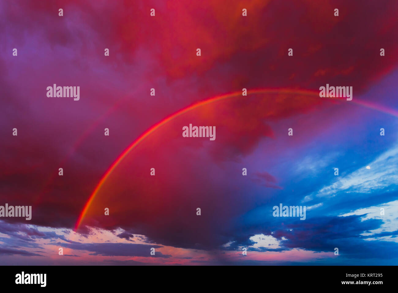 Double rainbow in the sky Stock Photo - Alamy