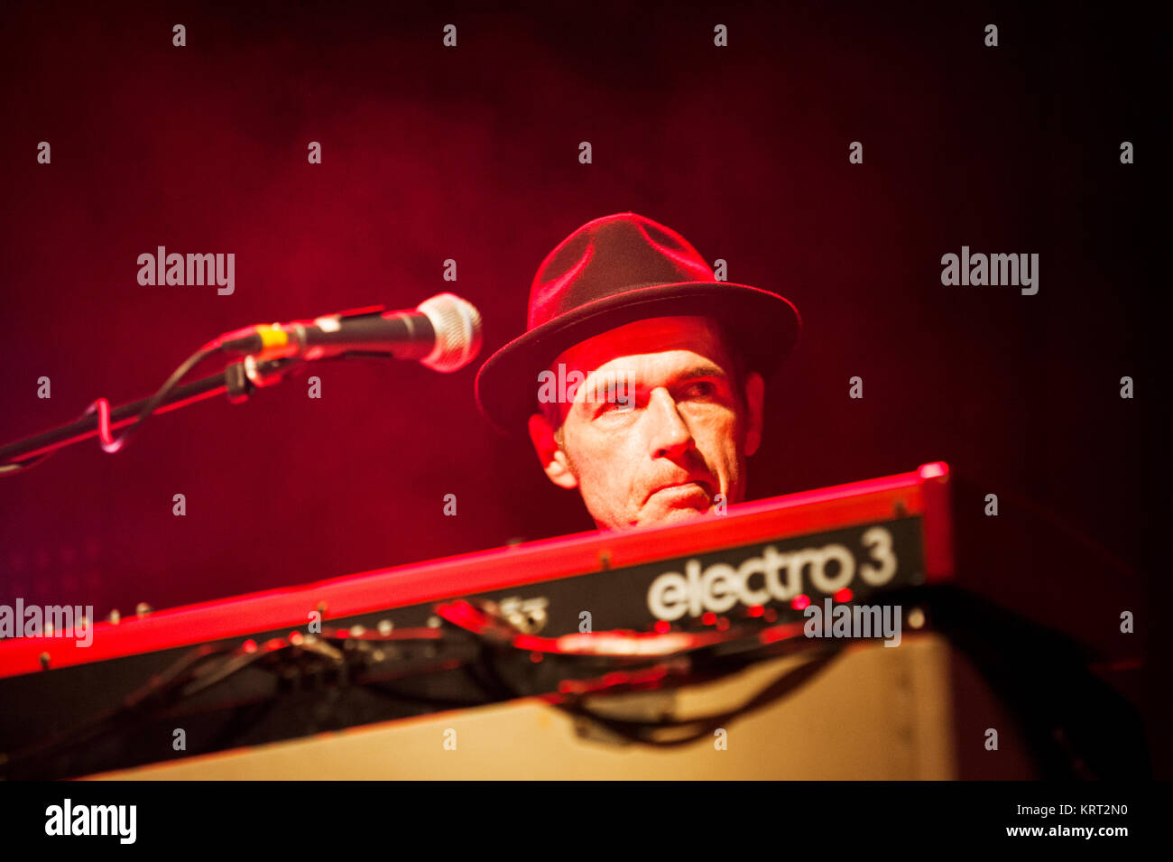Pianist, keyboard player and musician Eddie Campbell pictured live on ...
