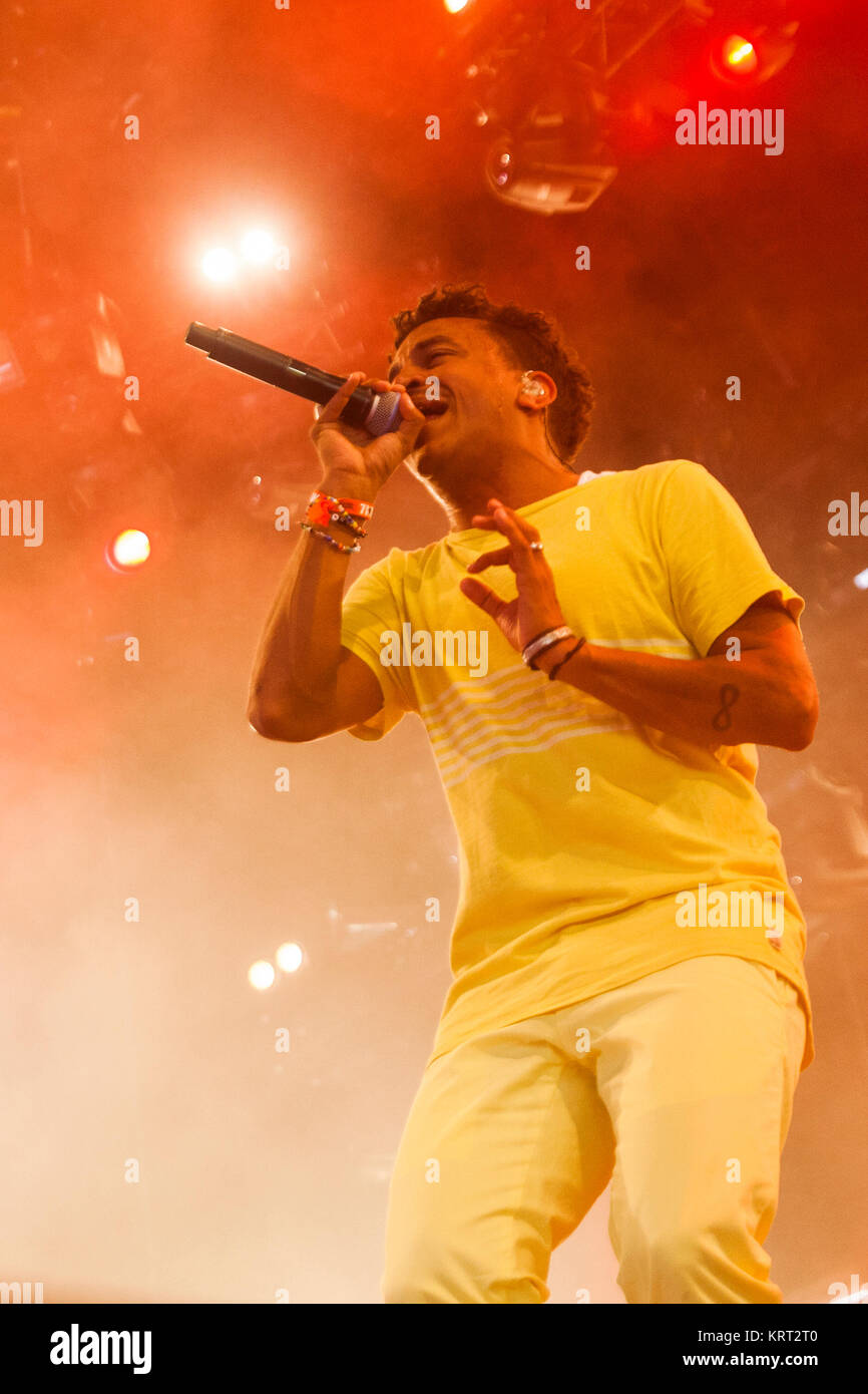 The Swedish rapper and reggae singer Timbuktu performs a live concert ...