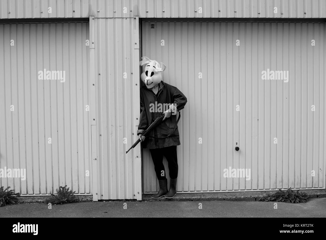 Hunter hare Black and White Stock Photos & Images - Alamy