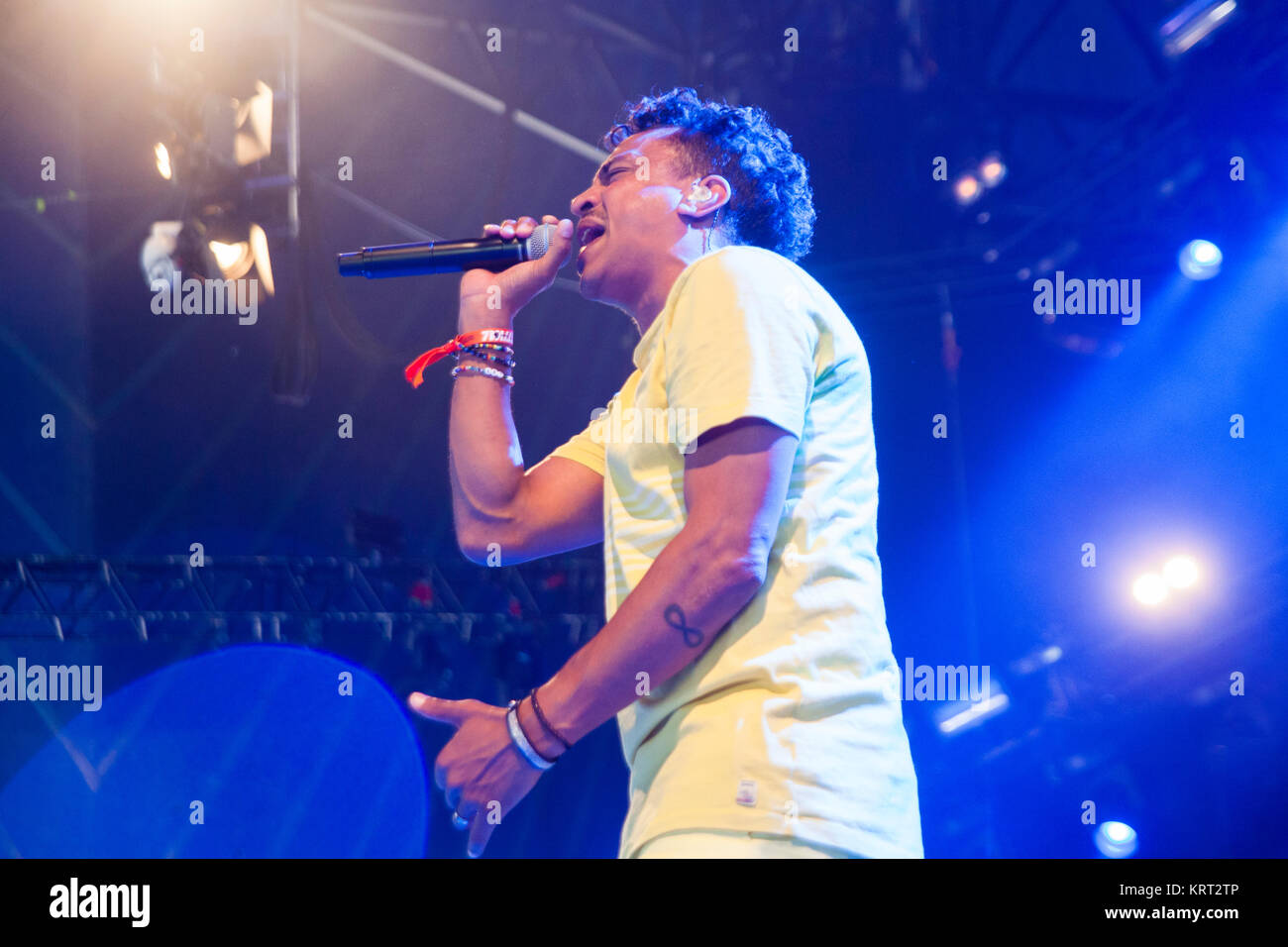 The Swedish rapper and reggae singer Timbuktu performs a live concert ...