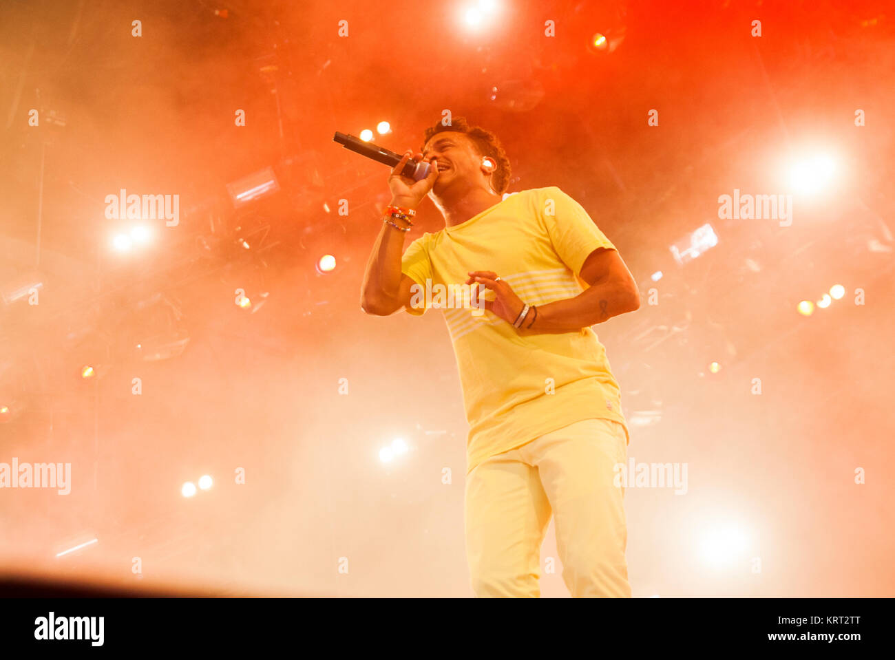 The Swedish rapper and reggae singer Timbuktu performs a live concert ...