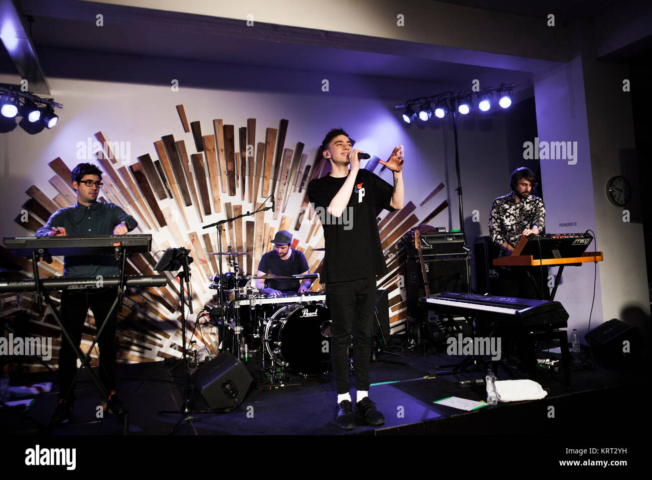 The British electronica trio Years & Years performs a live press ...