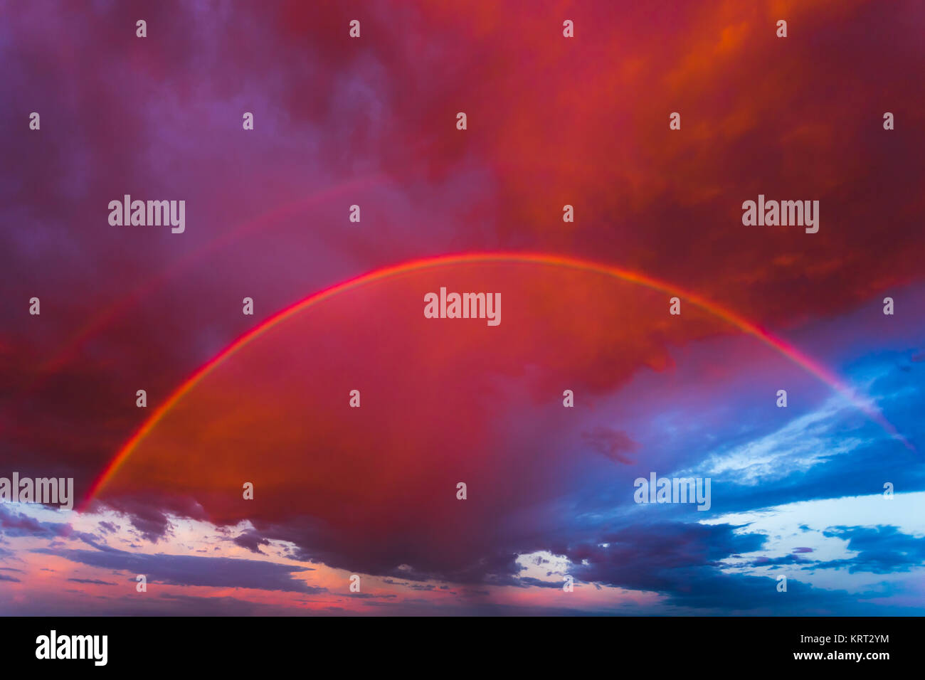 Double rainbow in the sky Stock Photo - Alamy
