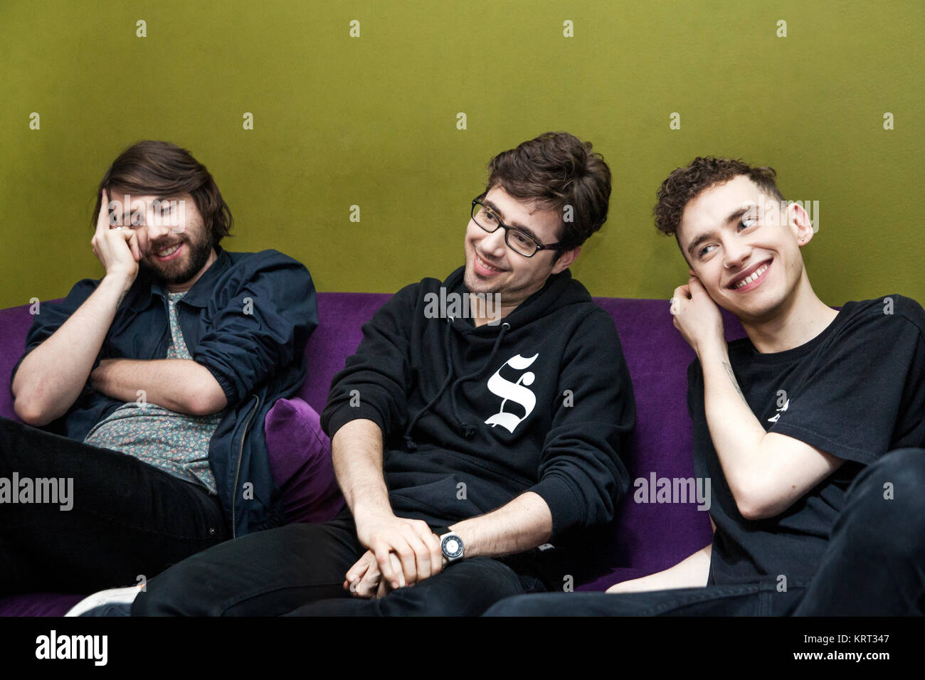 The British electronica trio Years & Years consists of Olly Alexander ...
