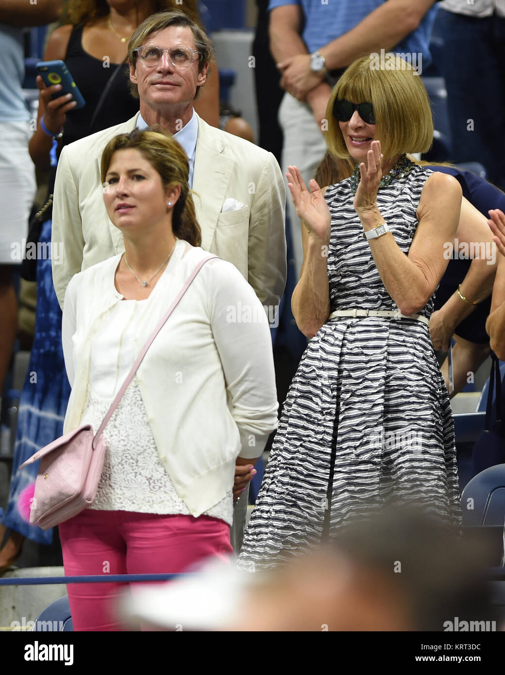 NEW YORK, NY - SEPTEMBER 9: Mirka Federer, Anna Wintour day ten of the ...