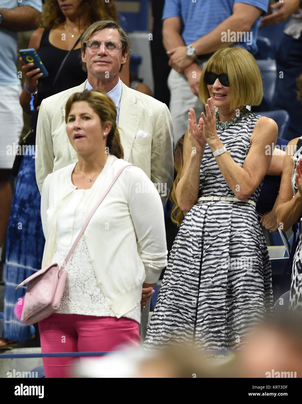 NEW YORK, NY - SEPTEMBER 9: Mirka Federer, Anna Wintour day ten of the ...