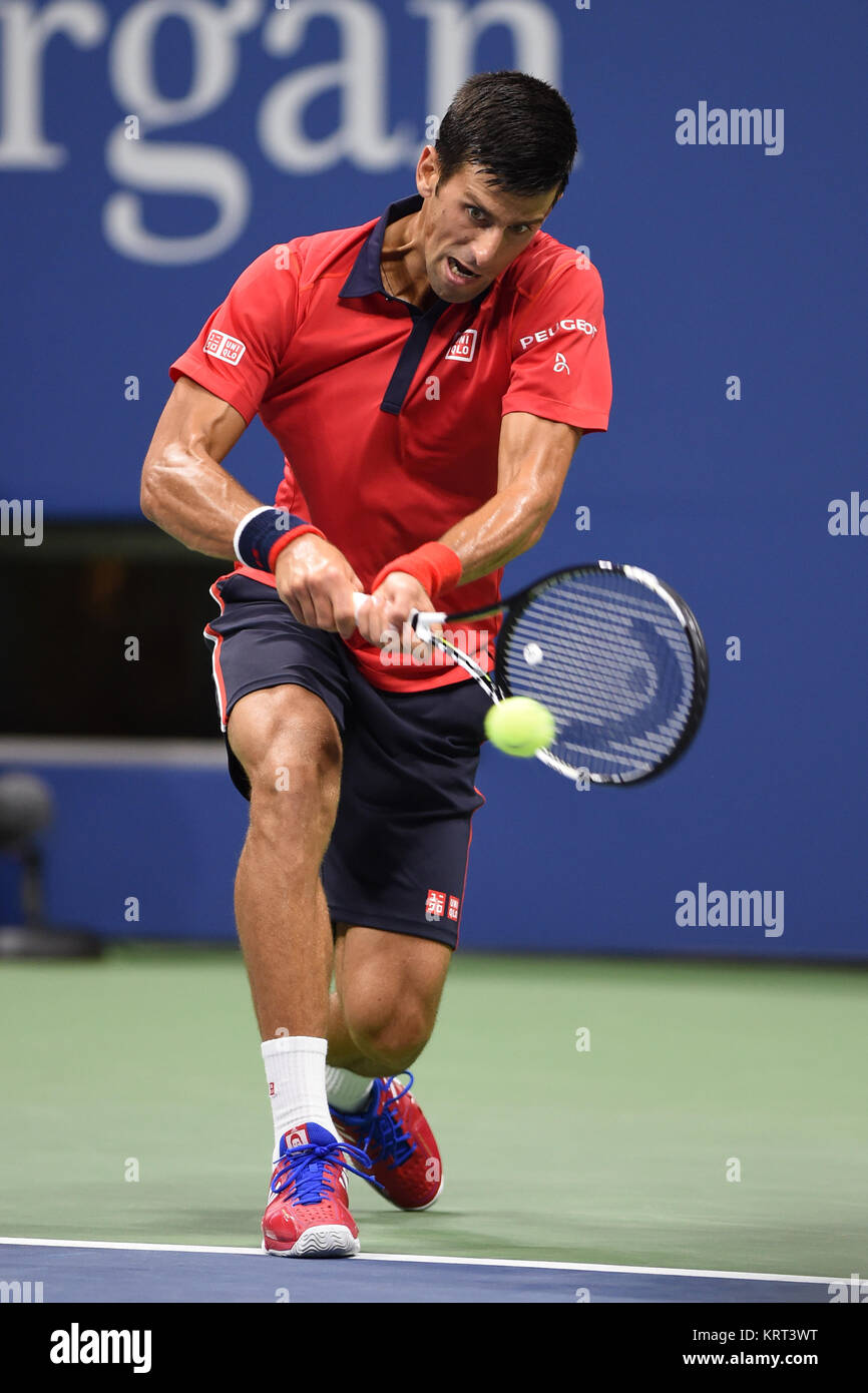 NEW YORK, NY - SEPTEMBER 06: Novak Djokovic on day seven of the 2015 US ...