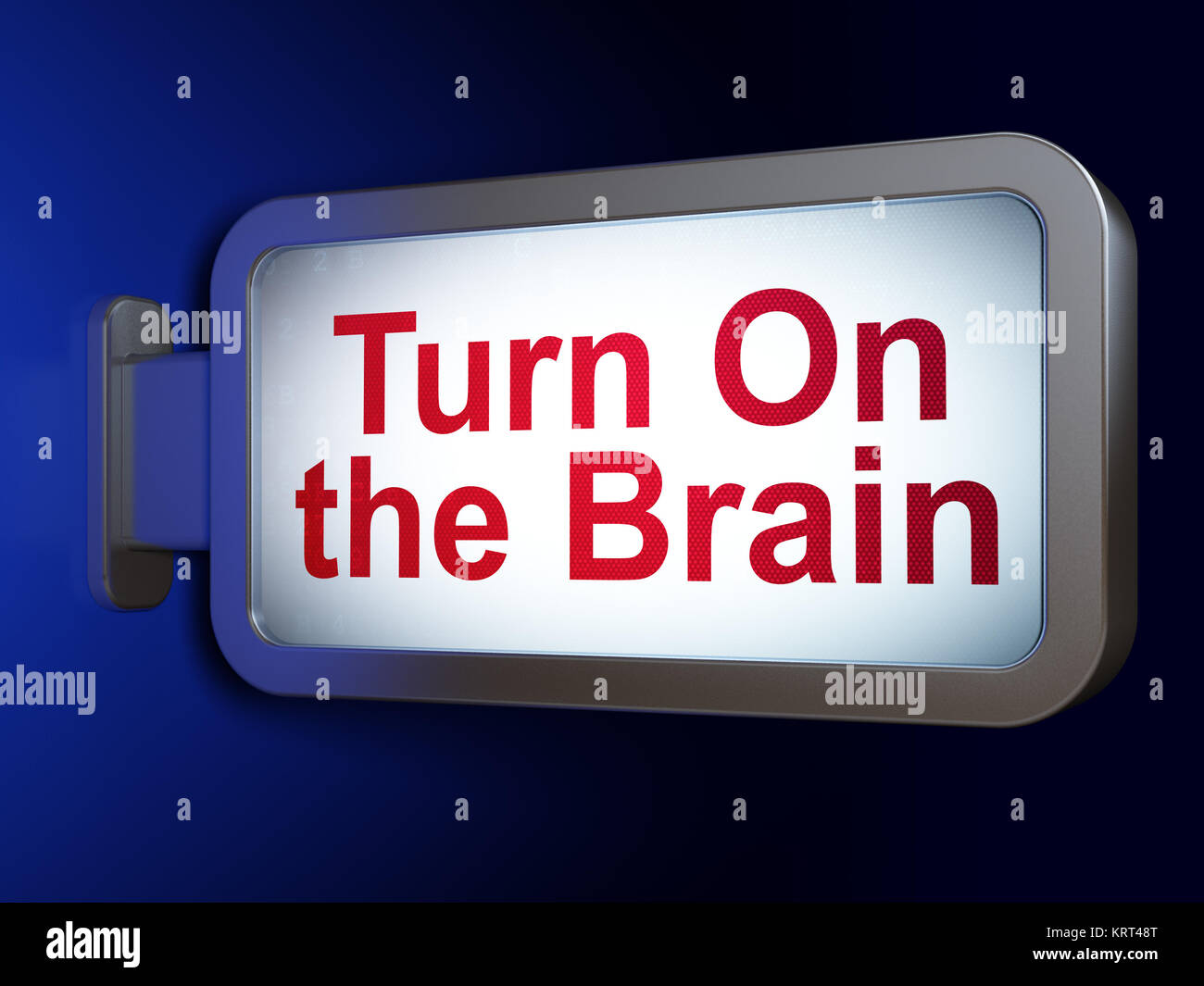 Studying concept: Turn On The Brain on advertising billboard background ...