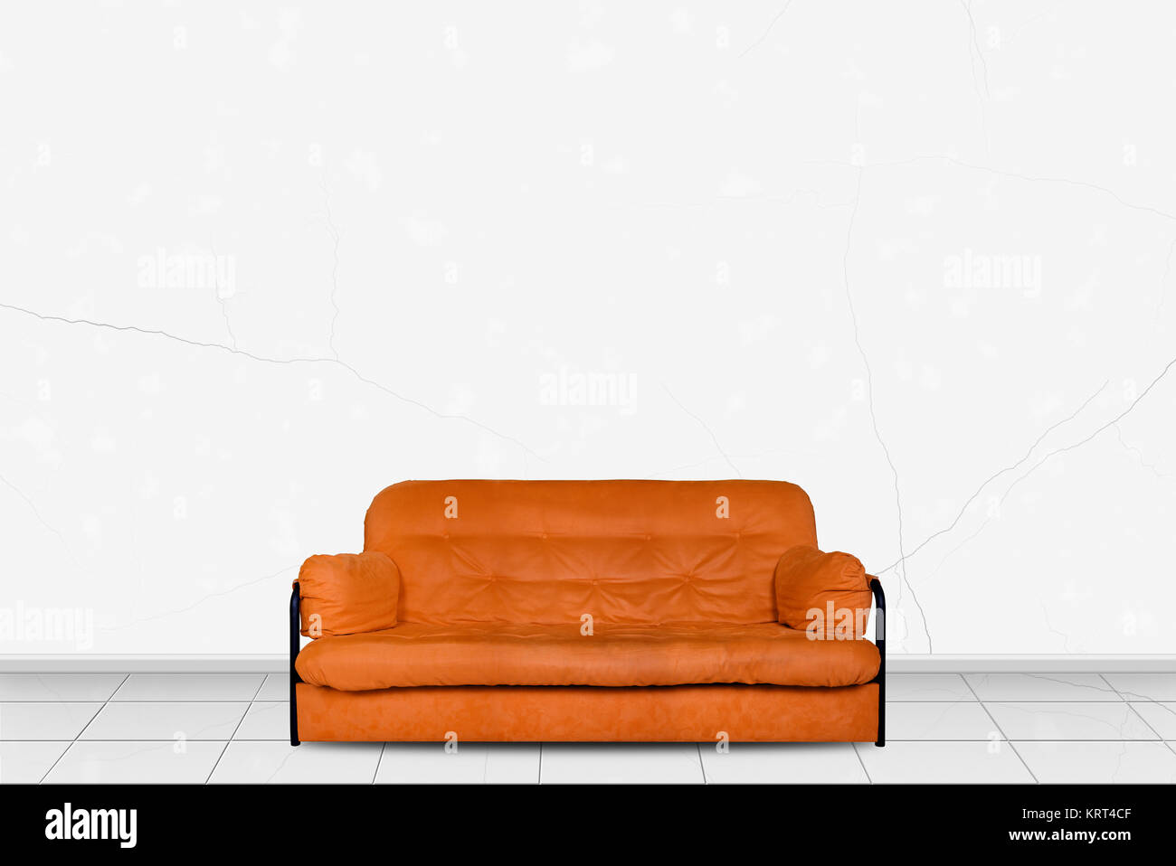 Modern interior orange sofa hi-res stock photography and images - Alamy