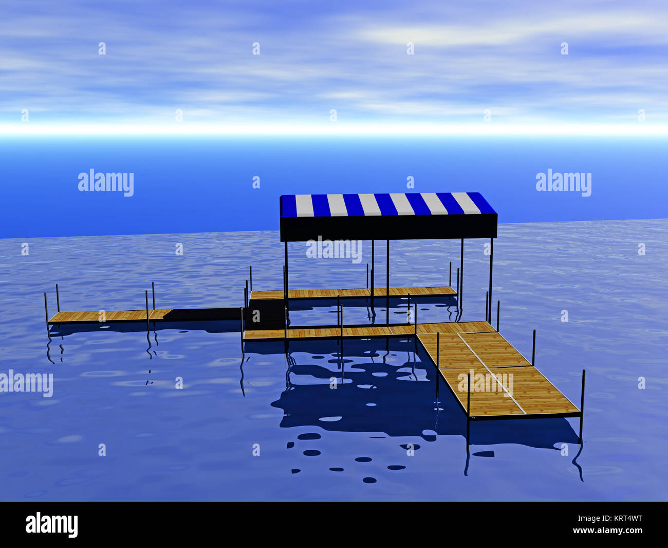 jetty with awning Stock Photo - Alamy